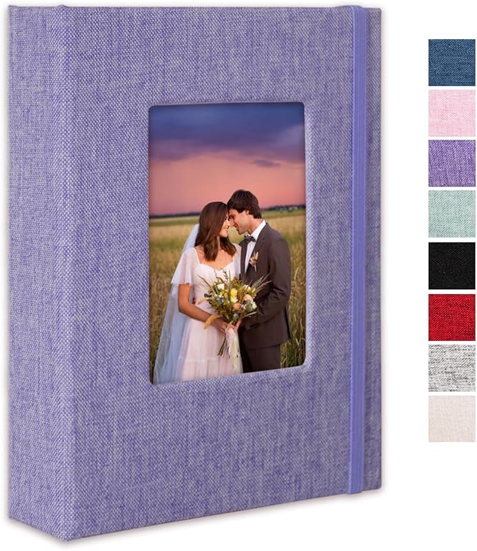 Photo Album 8x10 Linen Picture Book 26-Page Album Holds 52 Photos Art Presentation Folder for ...