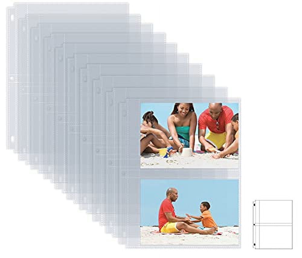 Better Office Products 5x7 Photo Album Refill Sheets, 3 Ring Binder ...