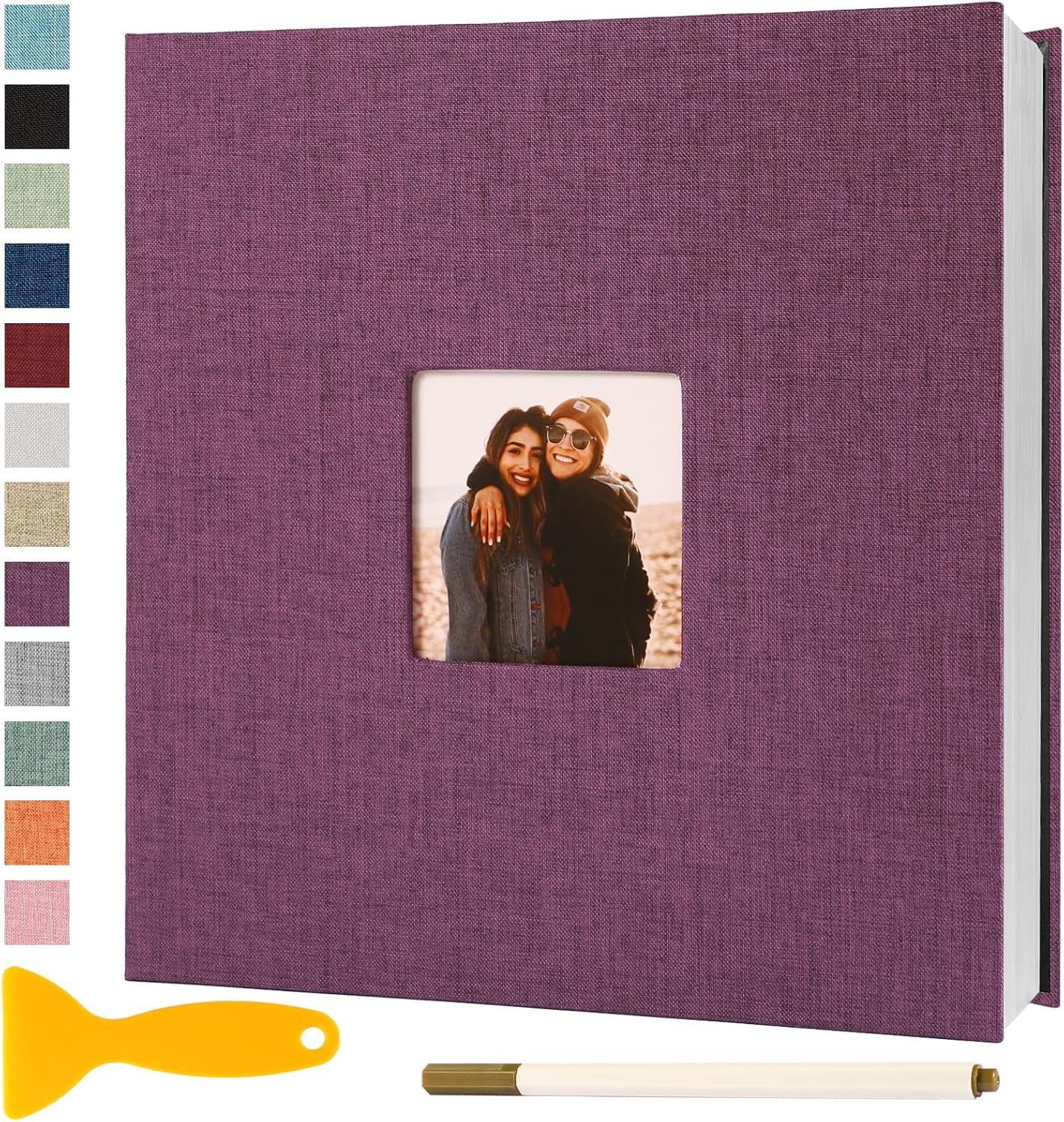 Photo Album Self Adhesive Pages Scrapbook Magnetic Photo Albums for 4x6 ...