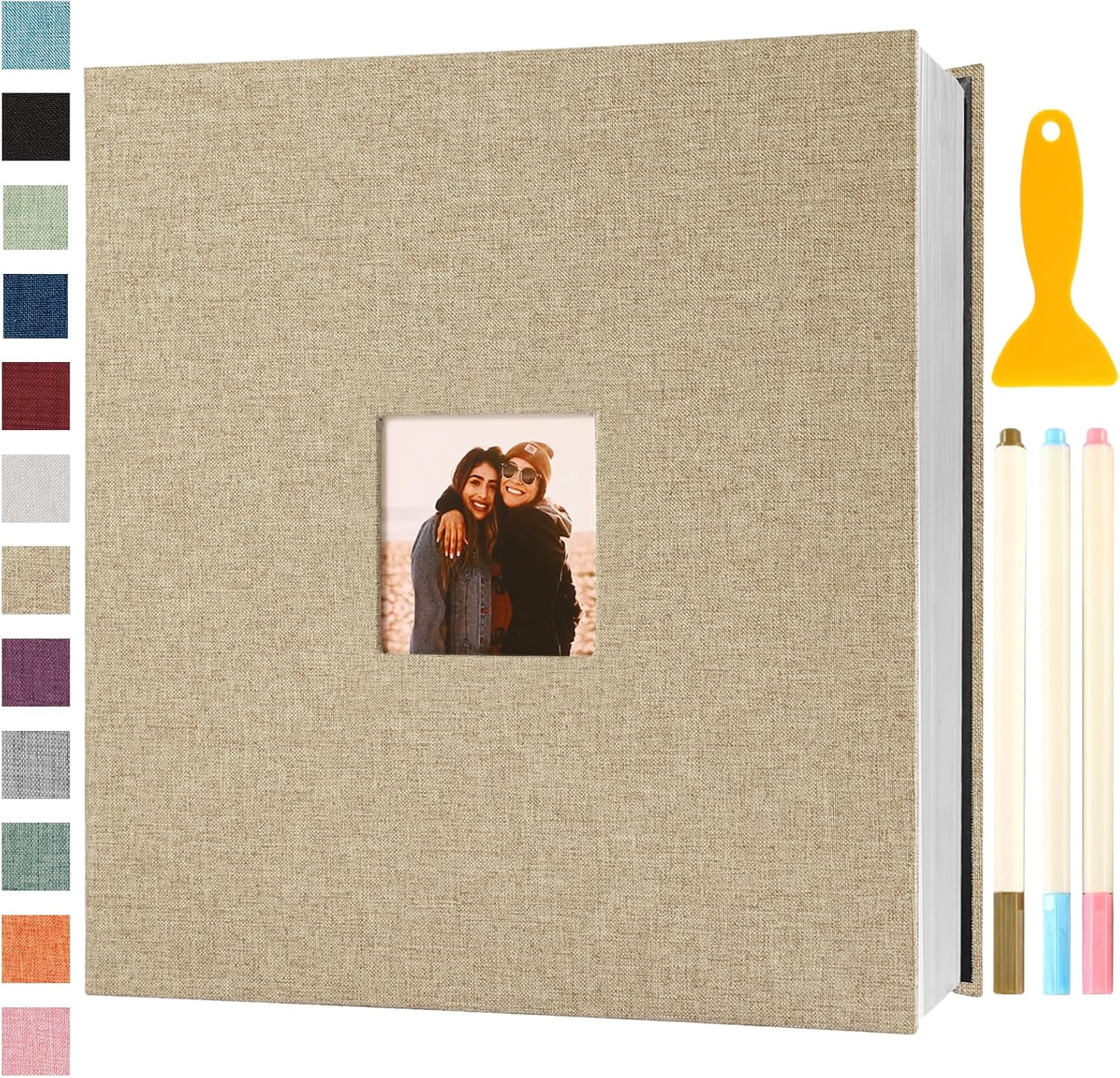 Photo Album Self Adhesive Pages Scrapbook Magnetic Photo Albums for 4x6 ...