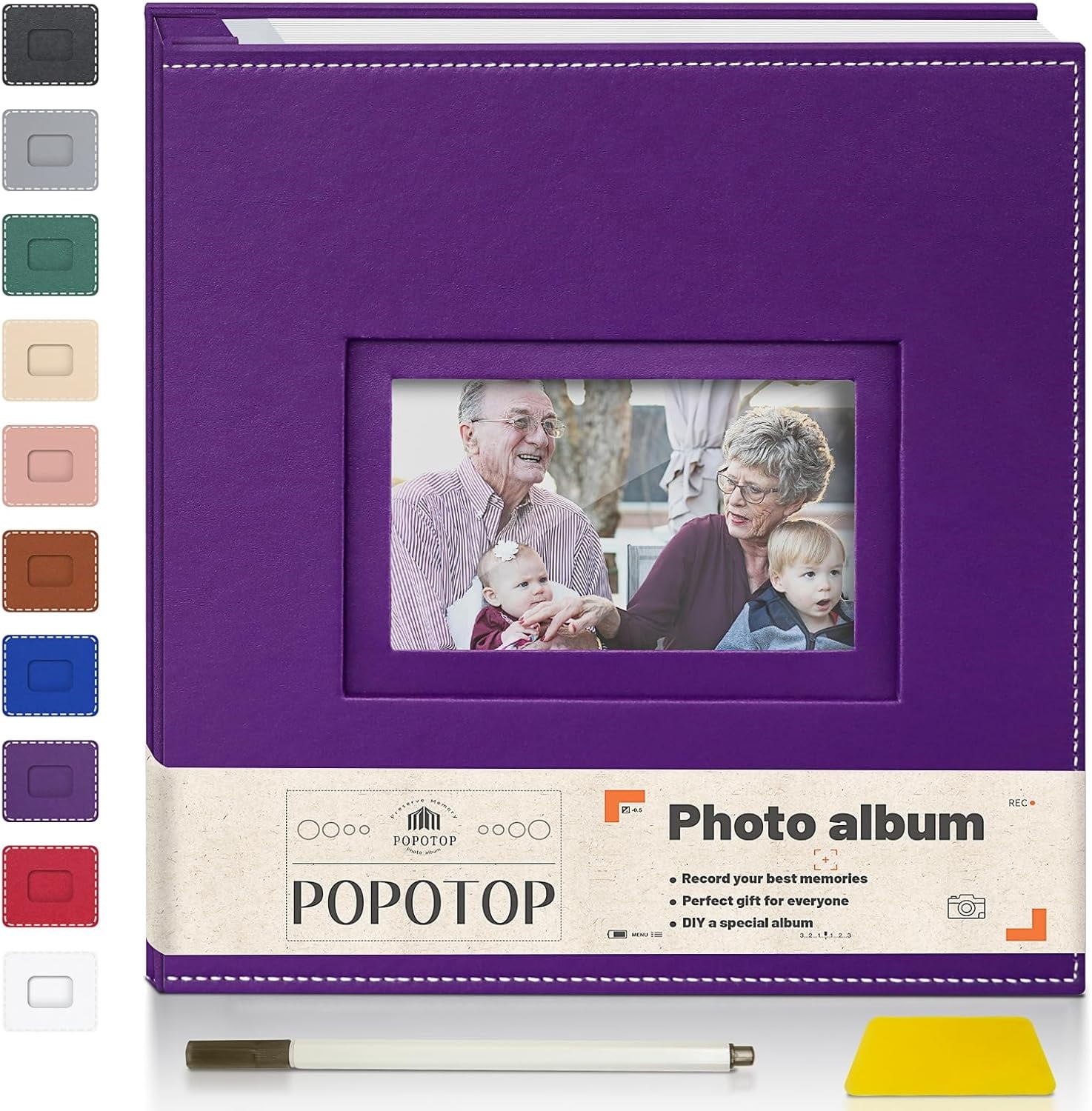 Photo Album Self Adhesive Scrapbook for 4x6 5x7 8x10 photos for Wedding ...