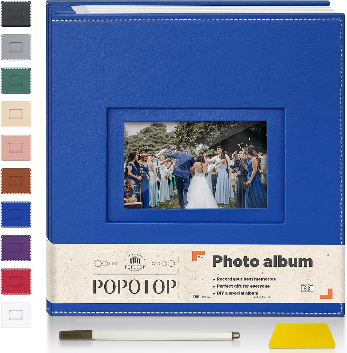 Photo Album Self Adhesive Scrapbook for 4x6 5x7 8x10 photos for Wedding ...