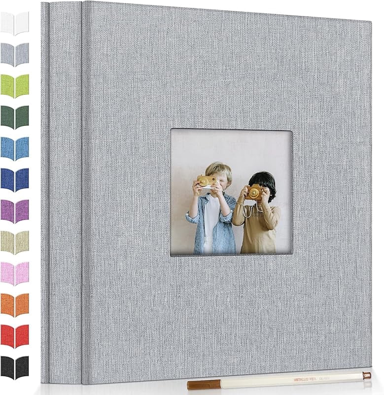 Photo Album Self Adhesive Scrapbook Album for 3x5 4x6 5x7 8x10 Pictures ...