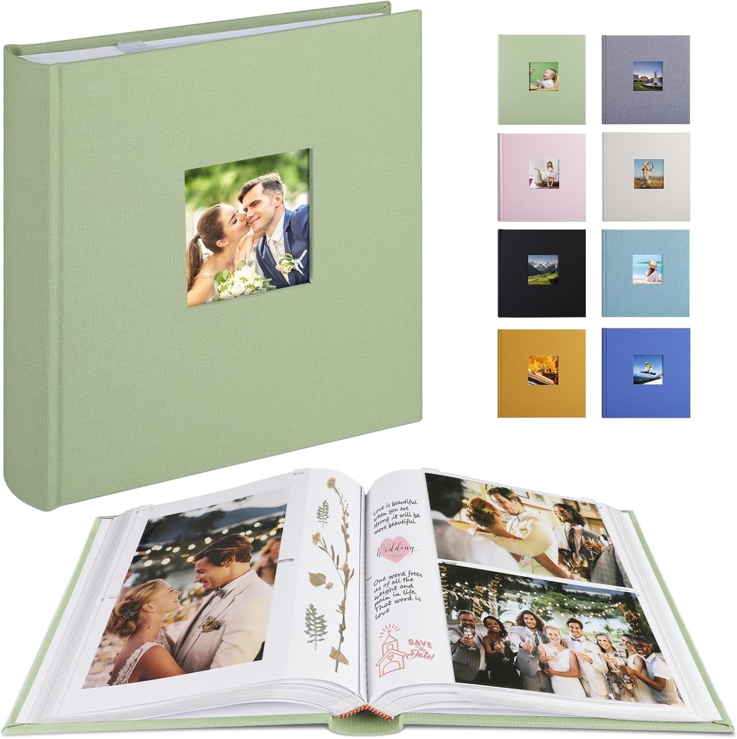 Photo Album with Writing Space 50 Pages 4x6 Photos Hold 200 or 5x7 ...