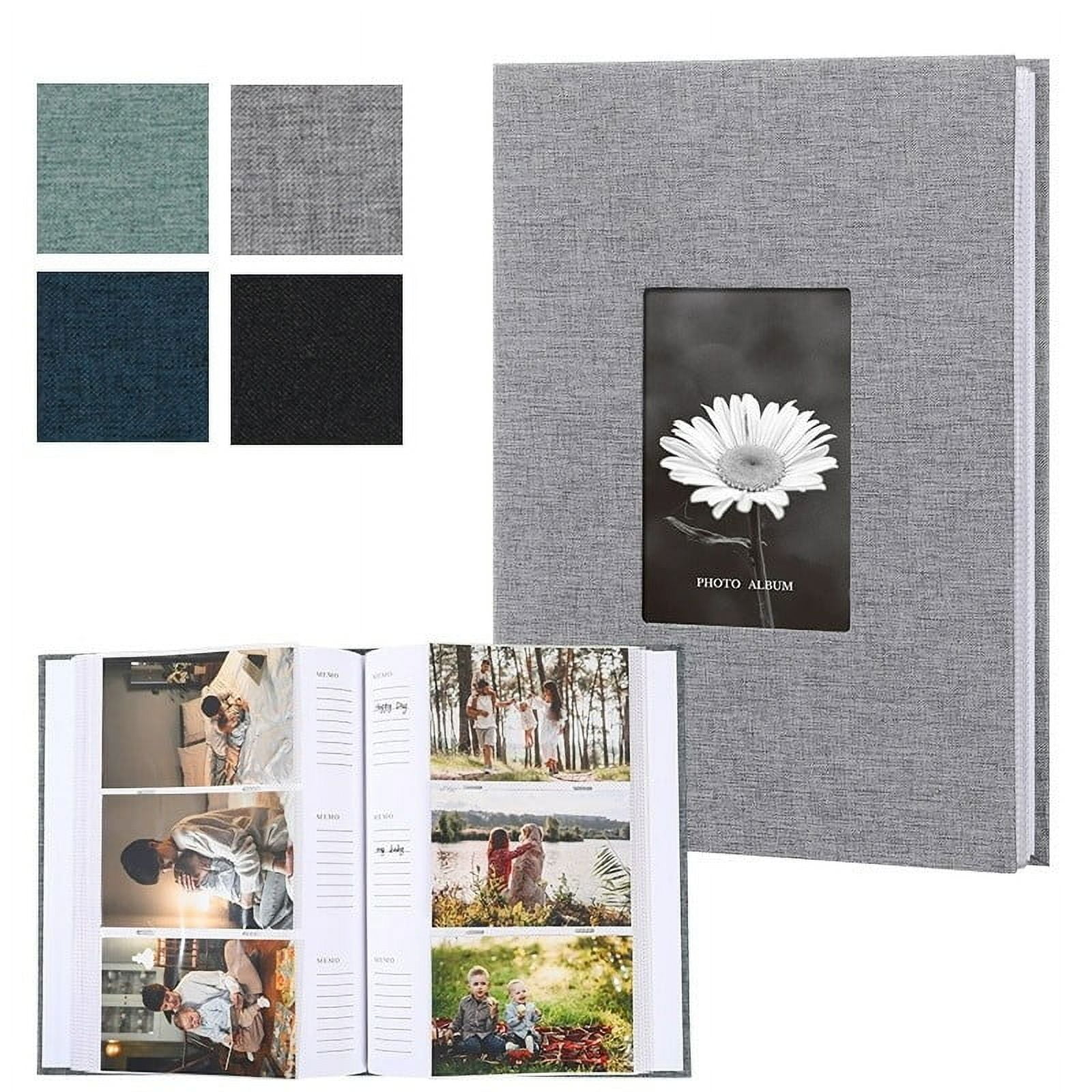 Photo Album with Writing Space – Scrapbook Journal for Captions, 4x6 ...