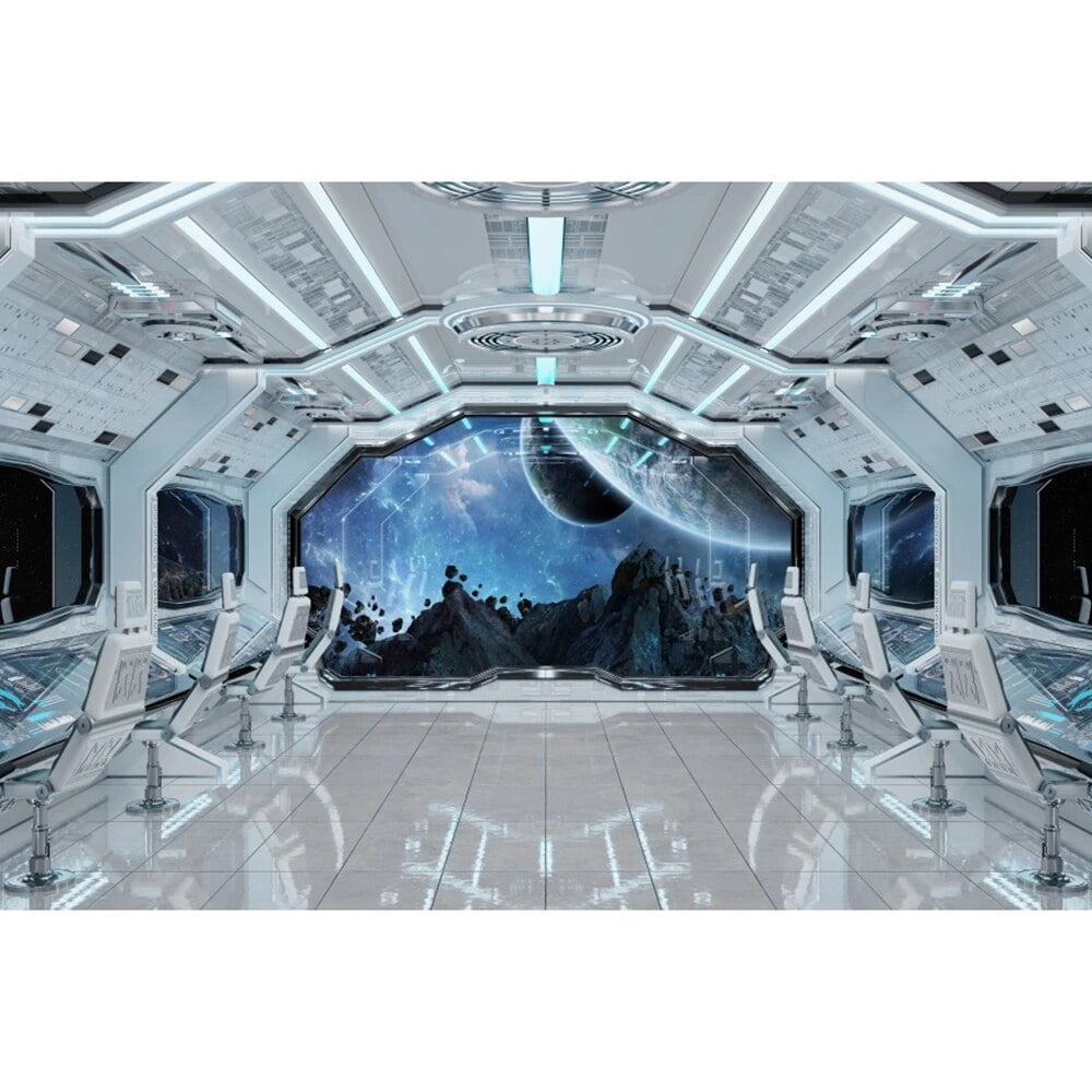Photo Backdrop Science fiction Space Spaceship Earth Scene Child ...