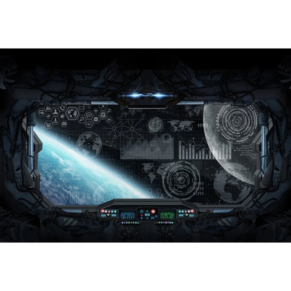 Photo Backdrop Science fiction Space Spaceship Earth Scene Child ...