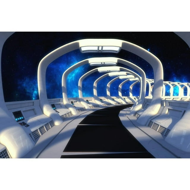 Photo Backdrop Science fiction Space Spaceship Earth Scene Child ...