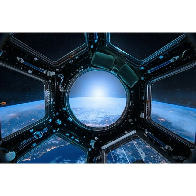 Photo Backdrop Science fiction Space Spaceship Earth Scene Child ...