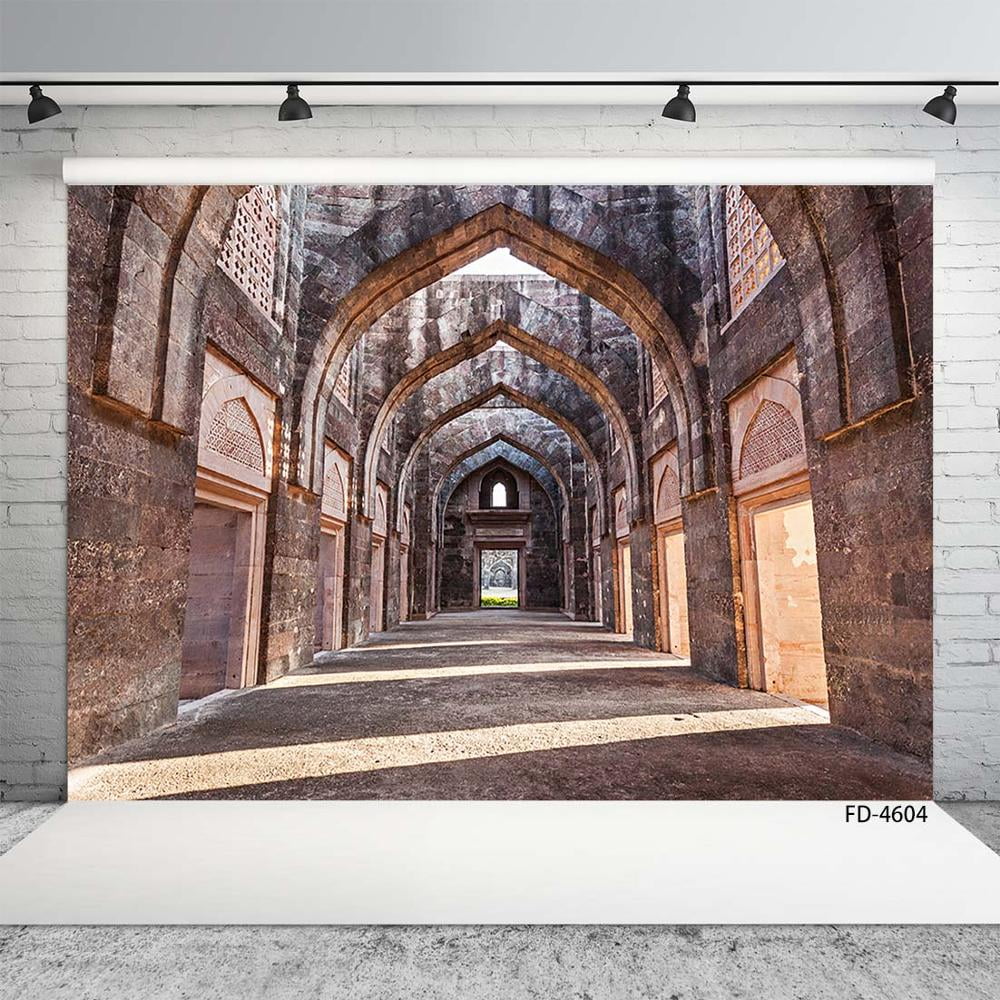 Photo Backdrop Vintage Buildings Arch Gallery Backgrounds Vinyl Cloth ...