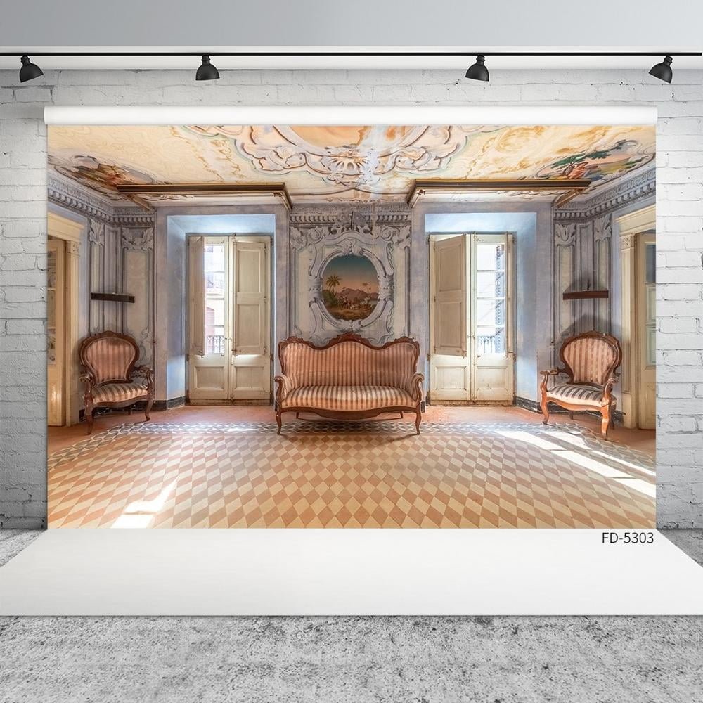 Photo Backdrop Vintage Living Room Sofa Customized Background for ...