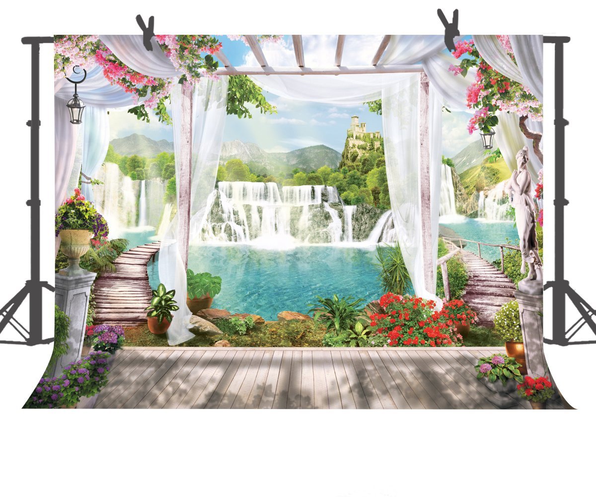 Photo Background 7x5ft Beautiful Scenery Waterfall Photography Backdrop ...