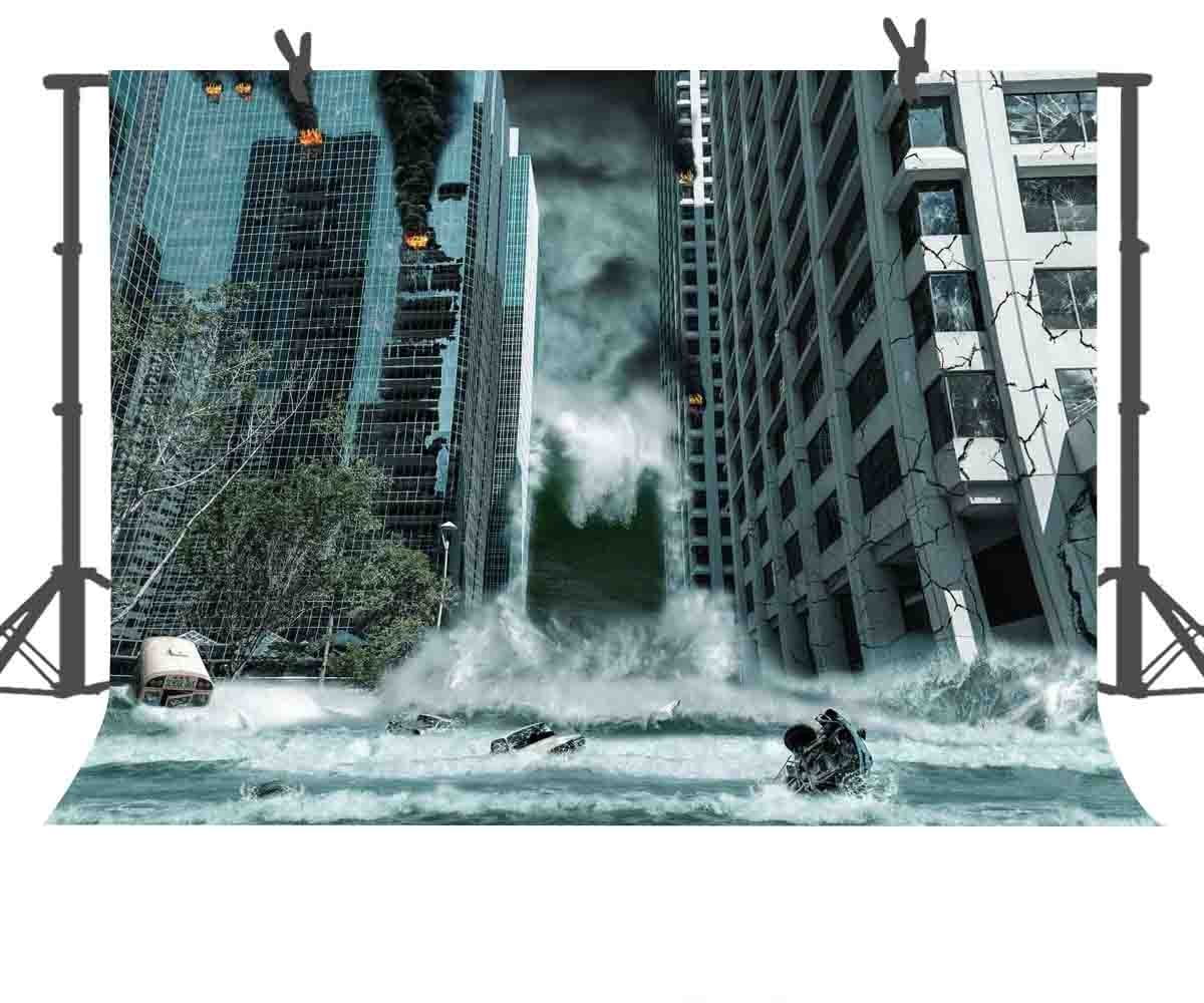 Photo Background 7x5ft Flood Attacked City Photography Backdrop Studio ...