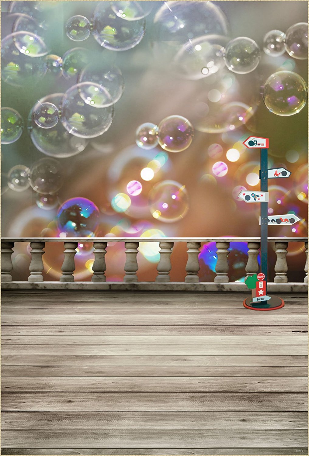 Photo Background Birthday 5x7ft Large Bubbles Sunshine Photography ...