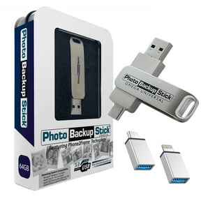 ThePhotoStick Omni 128GB, USB Portable Storage, Photo and Video Backup ...