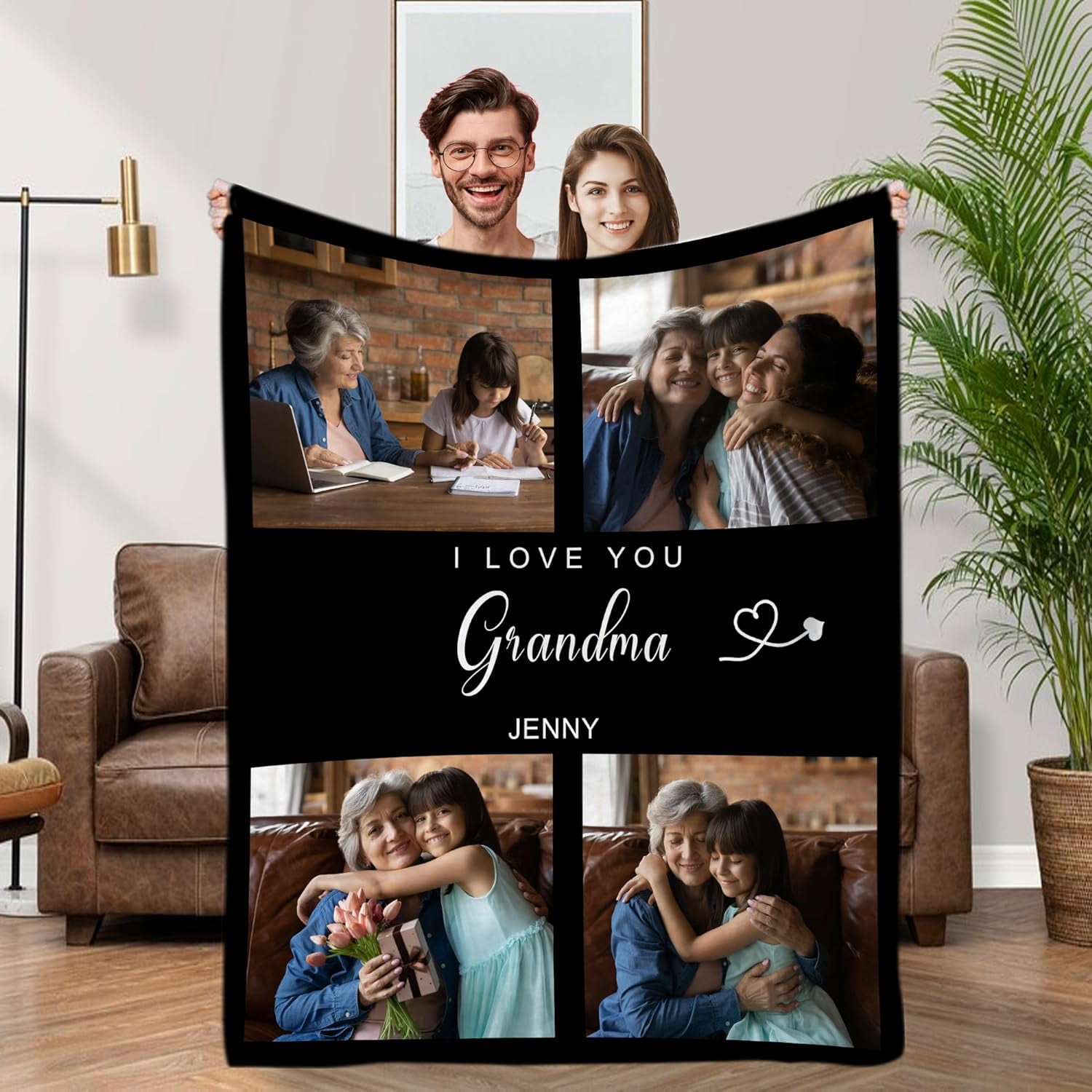 Photo Blanket Couples Gift I Love You Personalized Picture Soft Cozy ...