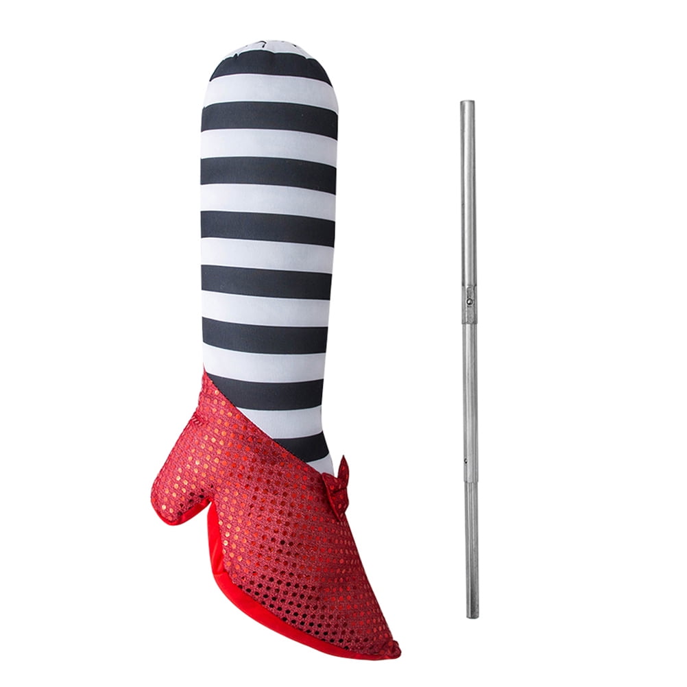 Photo Booth Props Fake Stripe Leg Scary Leg Props with High Heels Red ...