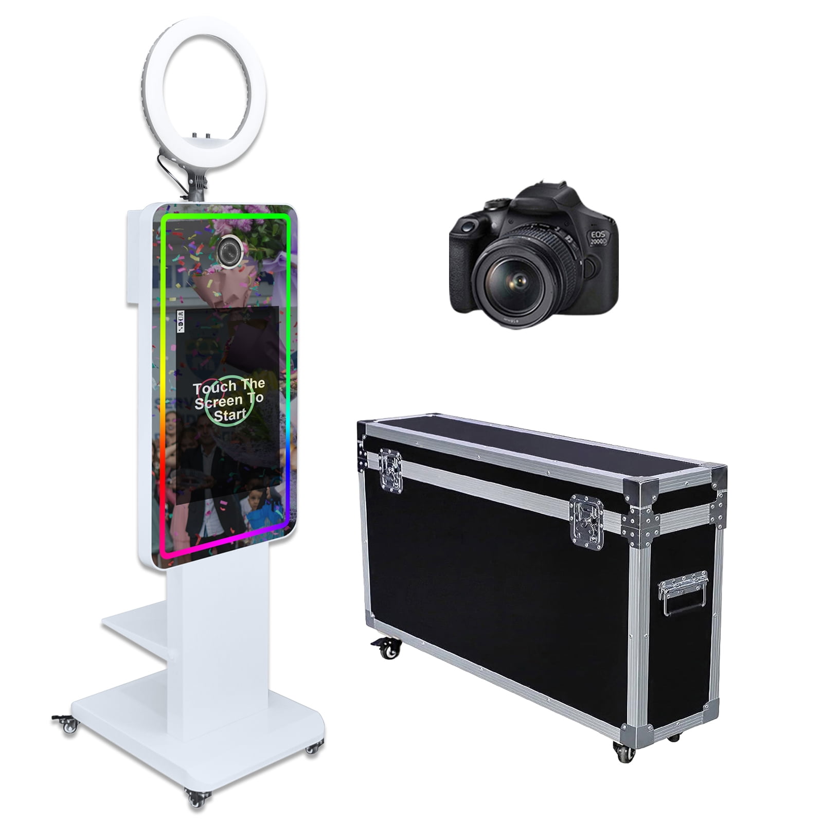 PAAFNN Portable 21.5inch Touch Screen Selfie Photobooth Machine with ...