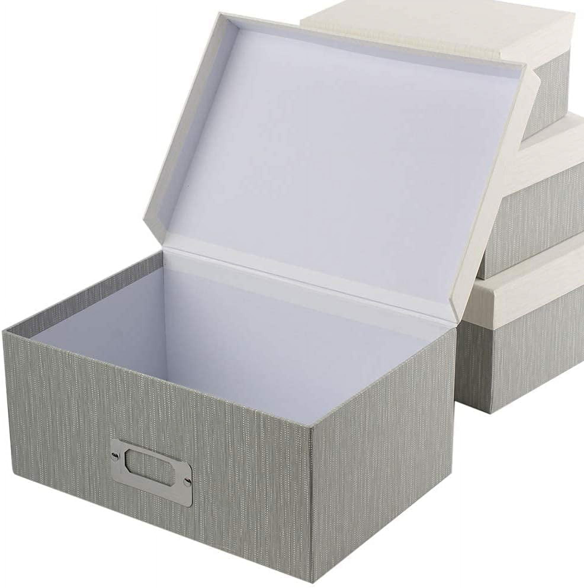 Photo Boxes Storage, Storage Boxes with Lids 4 in 1 Set Water-Proof ...