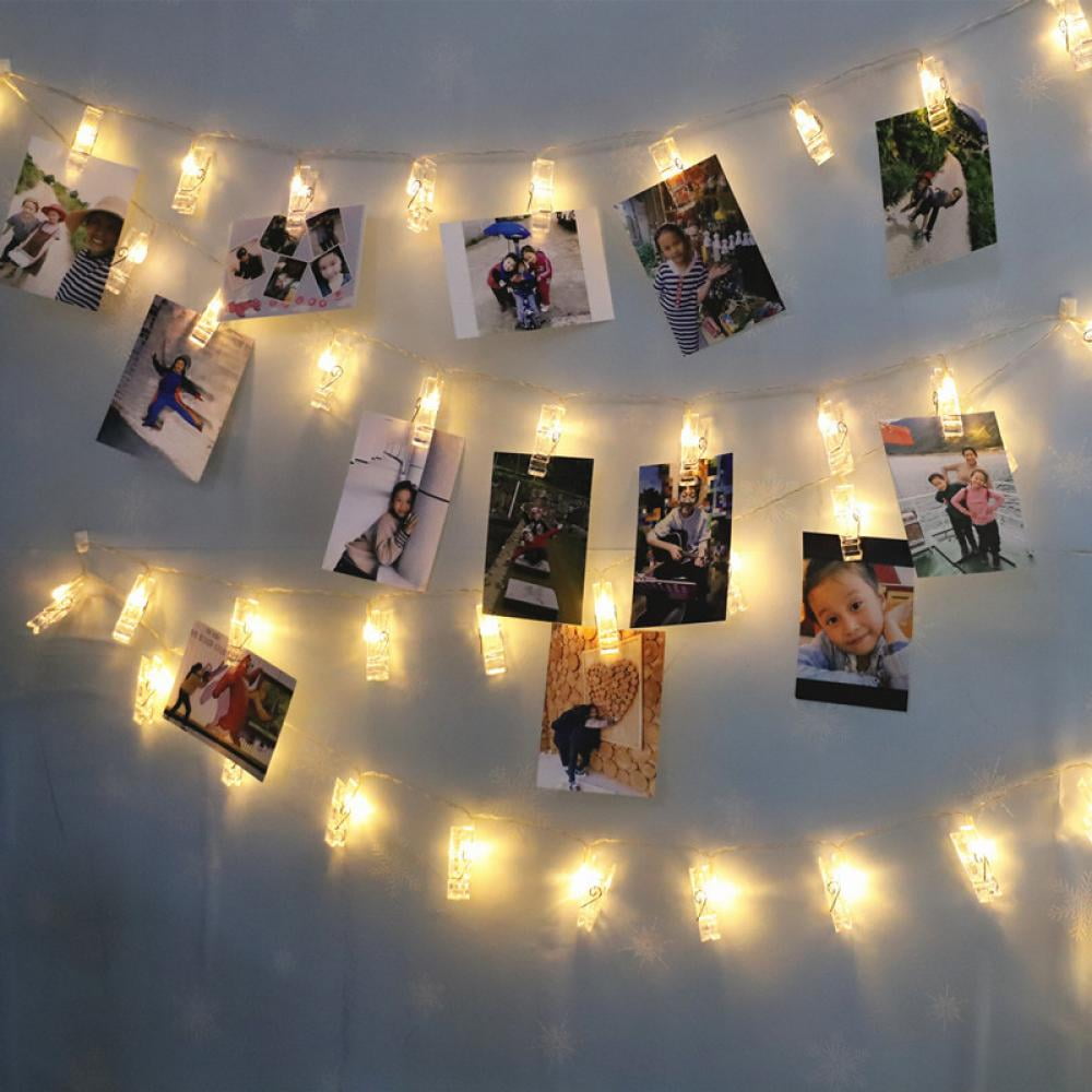 Photo Clip String Lights 17Ft - 50 LED Battery Operated Starry Fairy ...