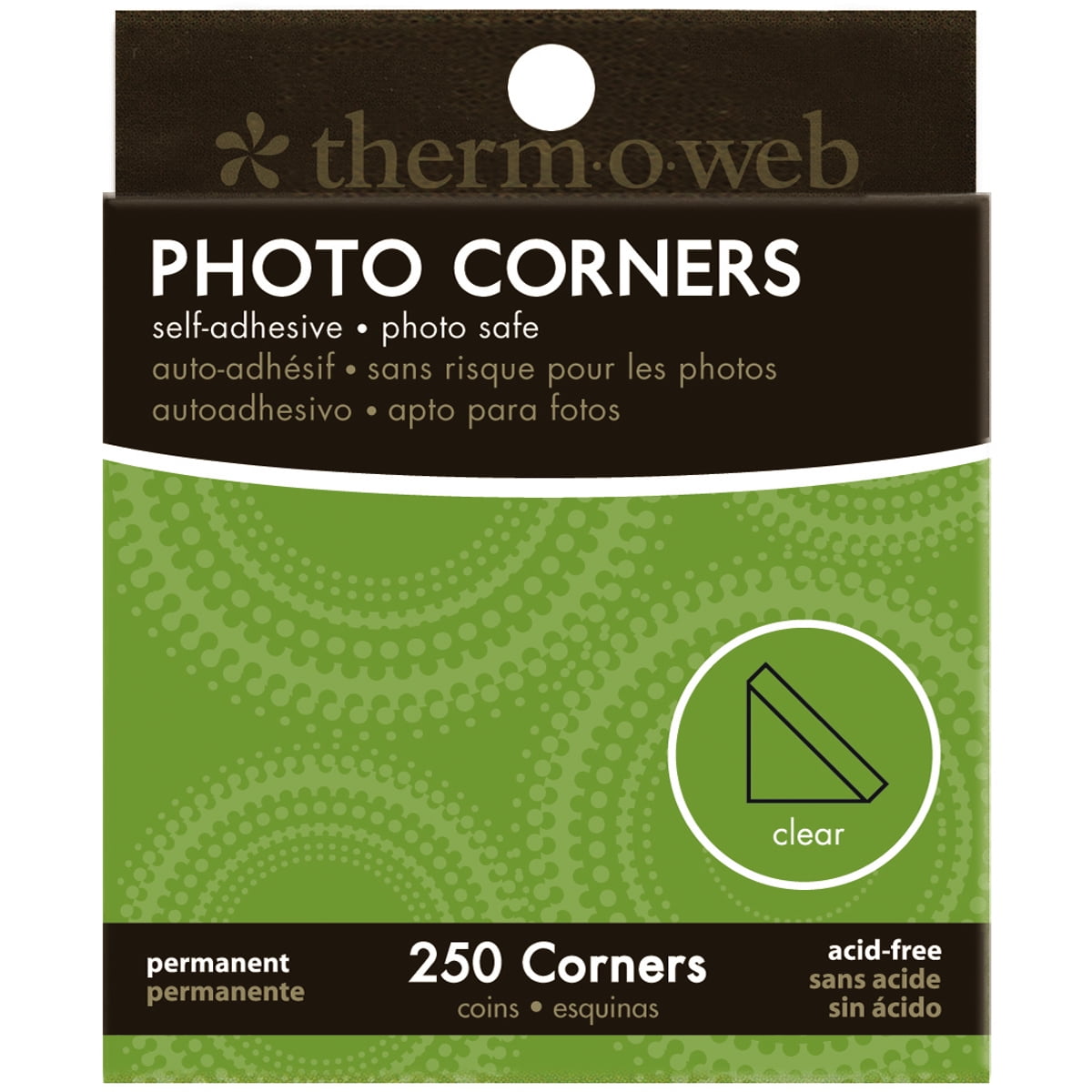 Photo Corners Boxed 250/Pkg-Clear, Pk 4, Thermoweb - Walmart.com