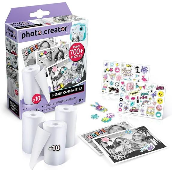Photo_Creator Instant Print Camera Refill set- includes 10 rolls of ...