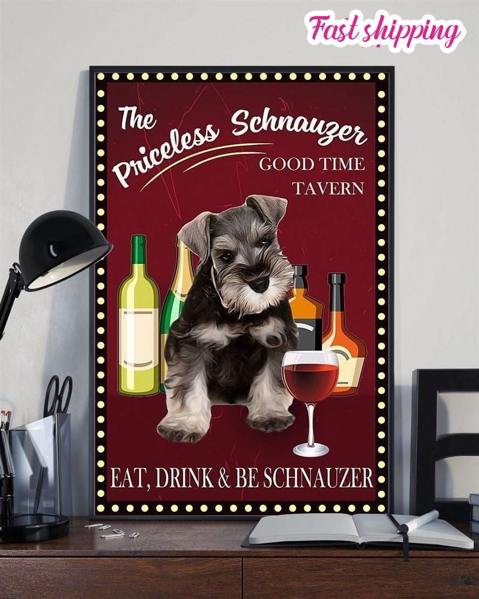 Photo Dog Lovers The Priceless Schnauzer Vintage Home Poster Wall Art ...