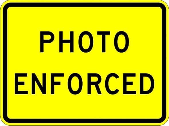 Photo Enforced (plaque) Sign Traffic Warning Signs Metal Sign Tin Sign ...