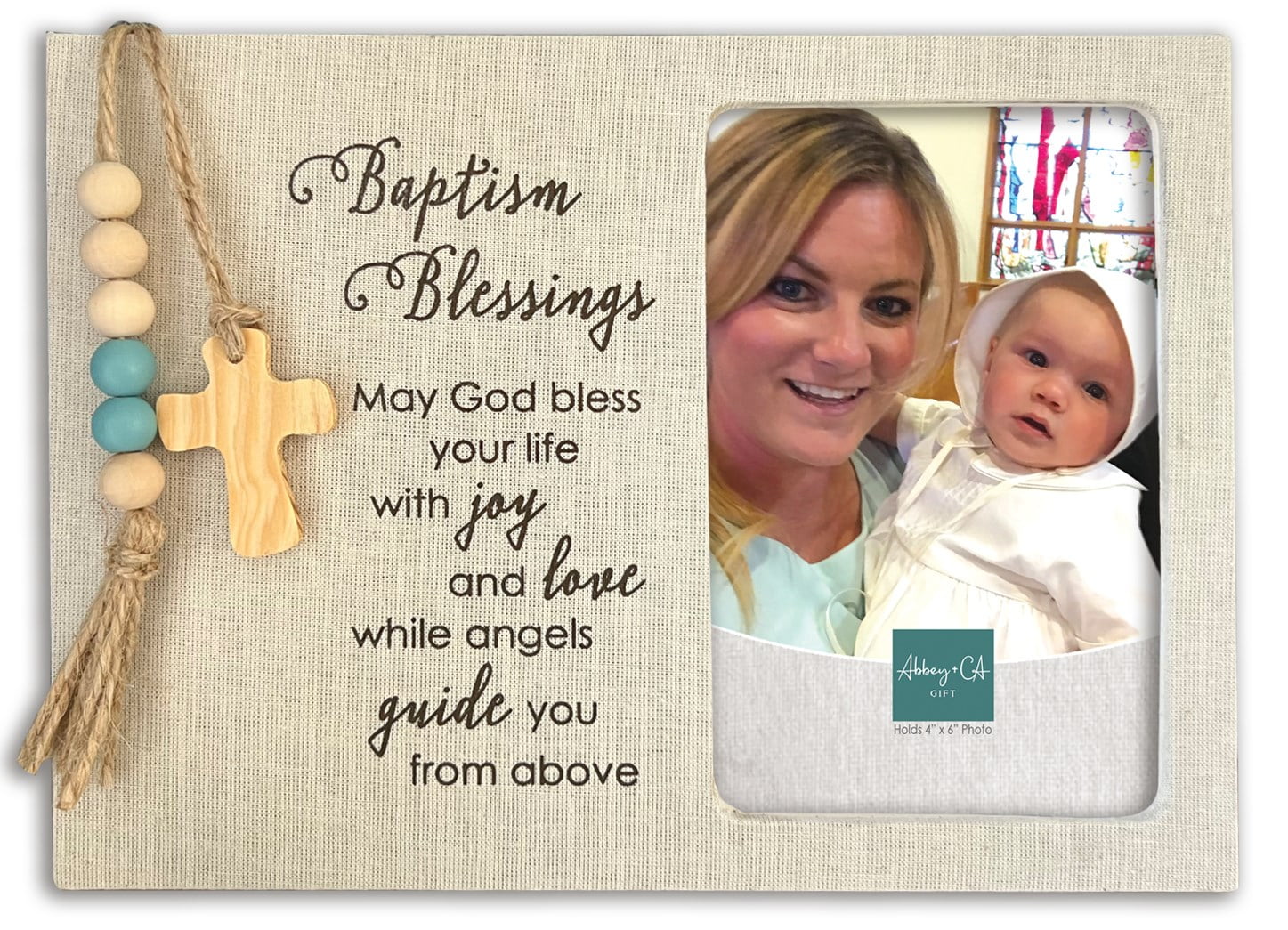 Photo Frame-Baptism Blessings-Blue (Holds 4" x 6") - Walmart.com