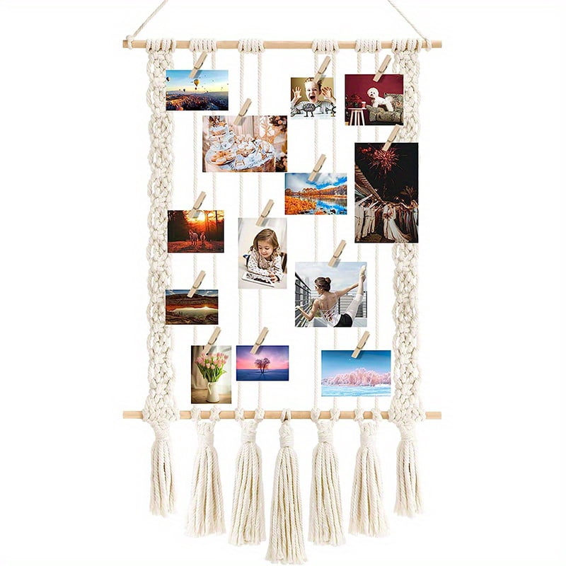 Photo Frame, Hanging Photo Display, Wall Hanging Pictures Organizer ...