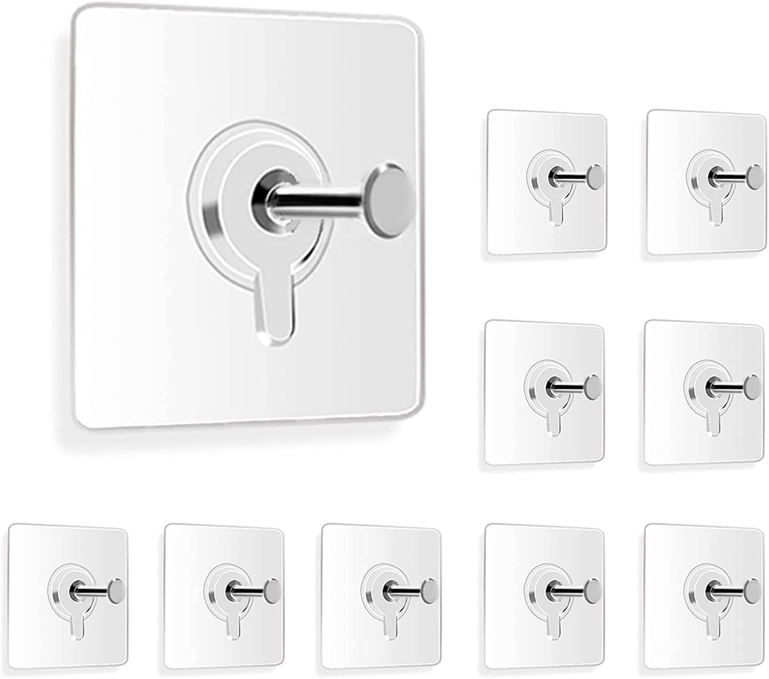 Photo Frame Hooks for Wall Without Drilling 5 Pack Self Adhesive Hooks ...
