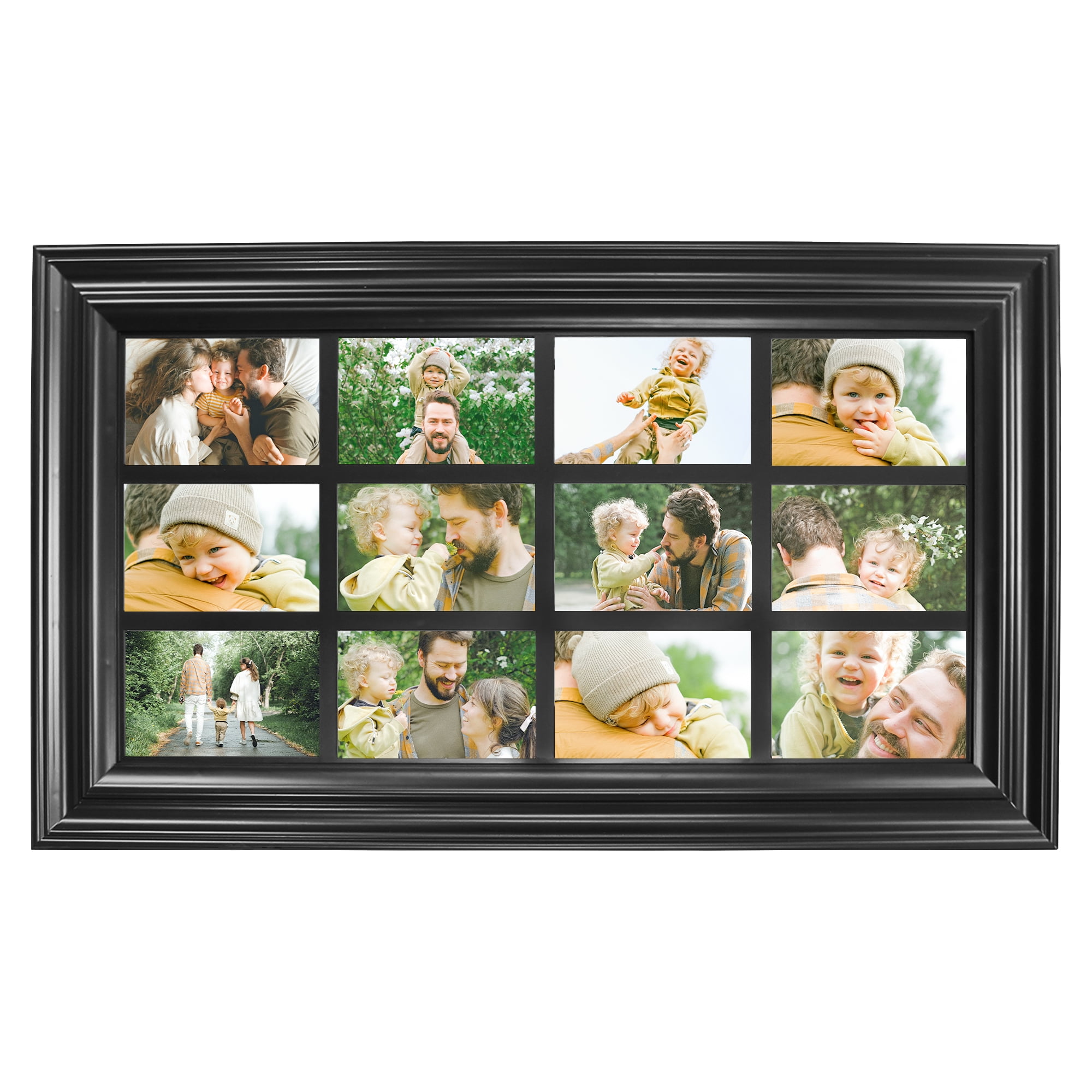Hello Laura Wall Mount Photo Frame, 12 Set, 29" x 17", 6" x 4" Sockets ...