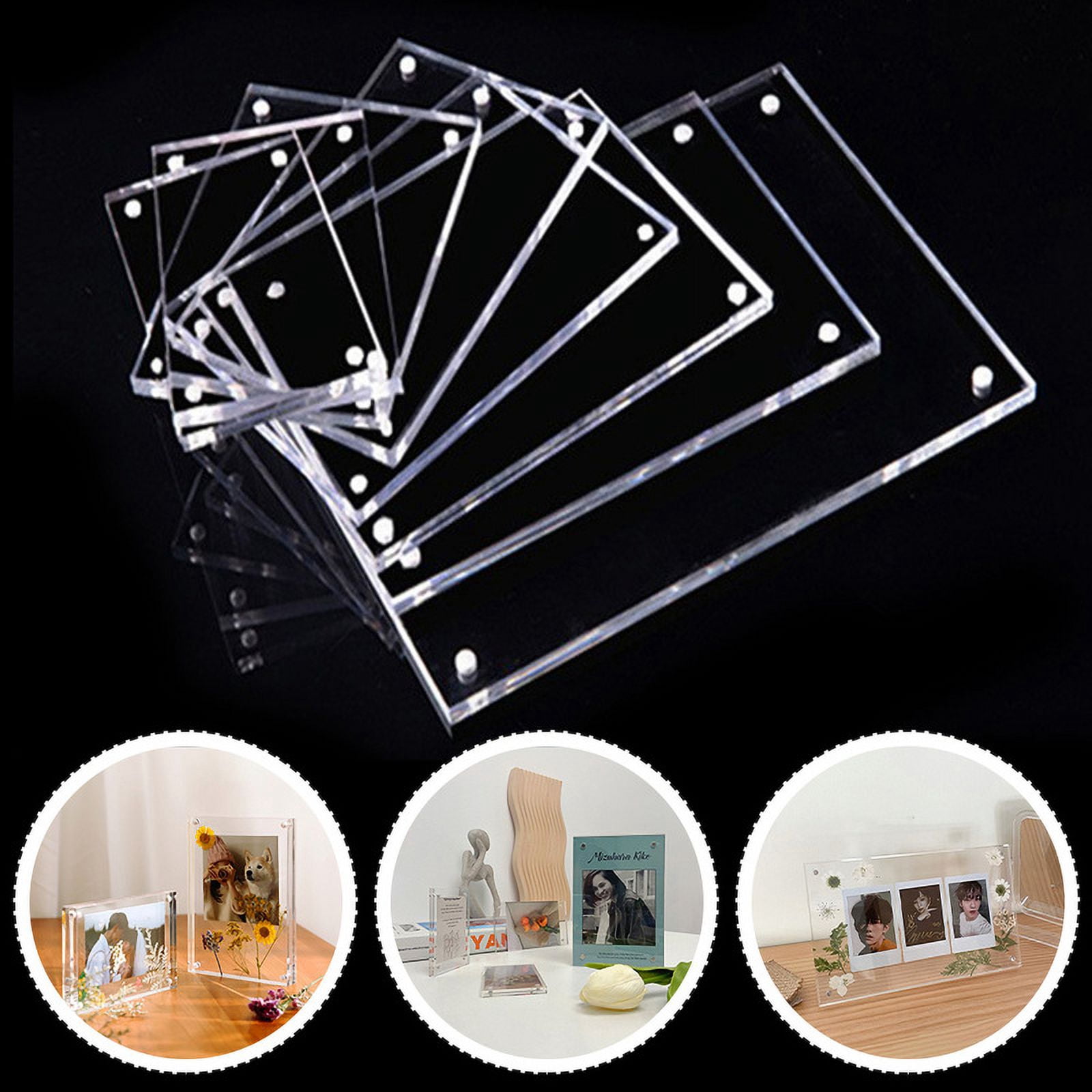 Photo Frame Transparent Acrylic Photo Frame Magnetic Poster Display ...