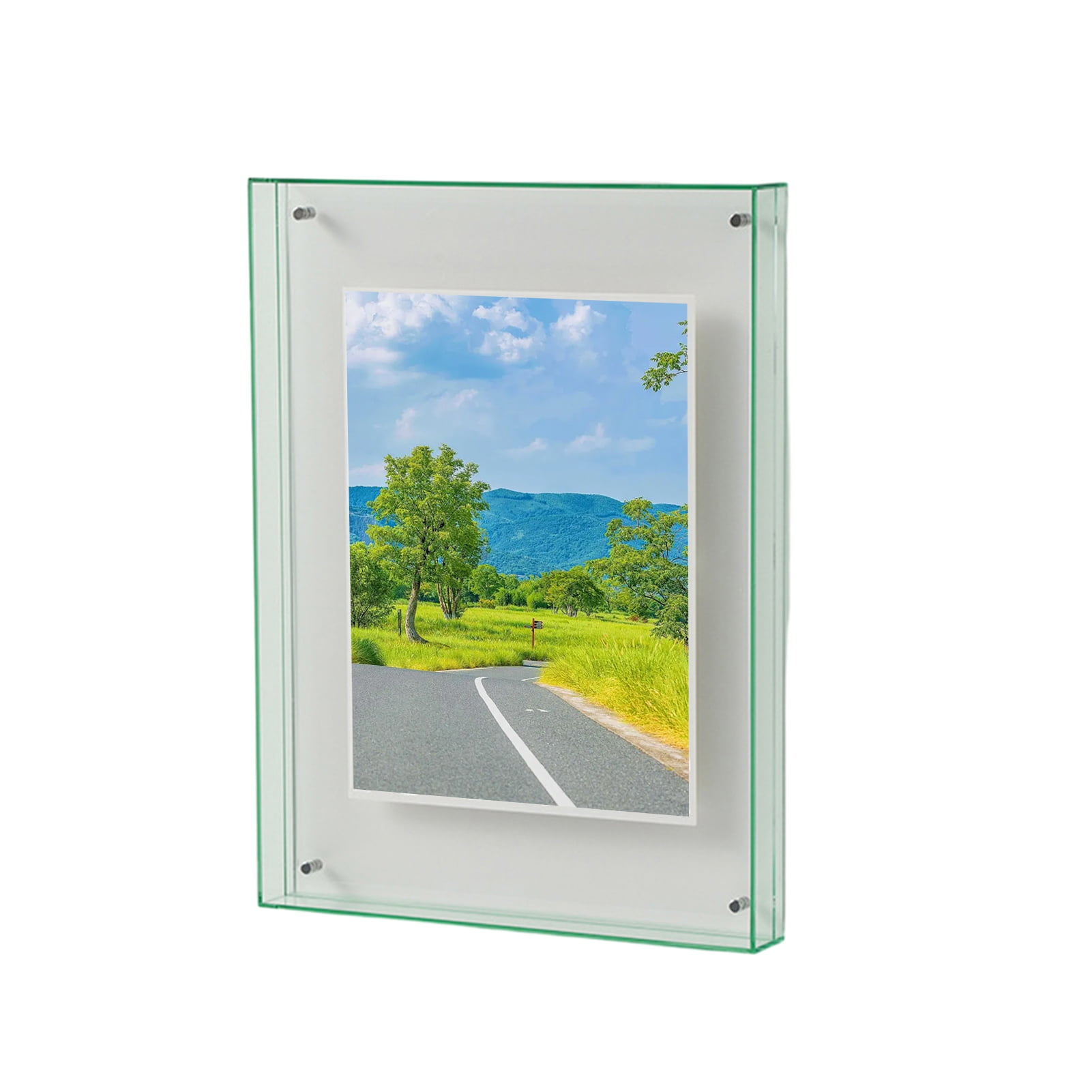 Photo Frame Vibrant Floating Acrylic Picture Frame Desk Wall Art Frame ...