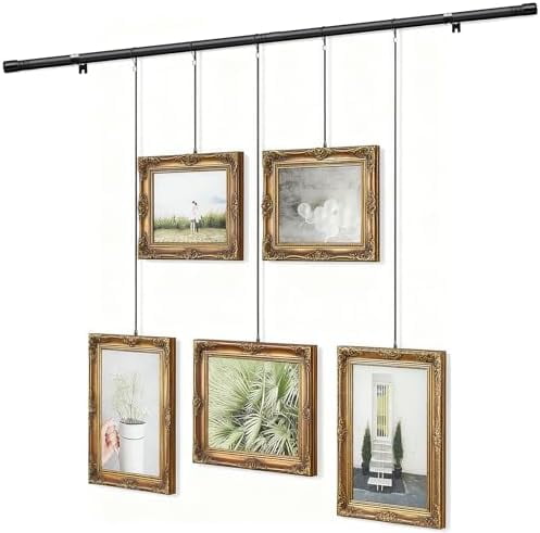 Photo Frame Wall Decor with Metal Rod, 30–87.6 Inches Wall Picture ...