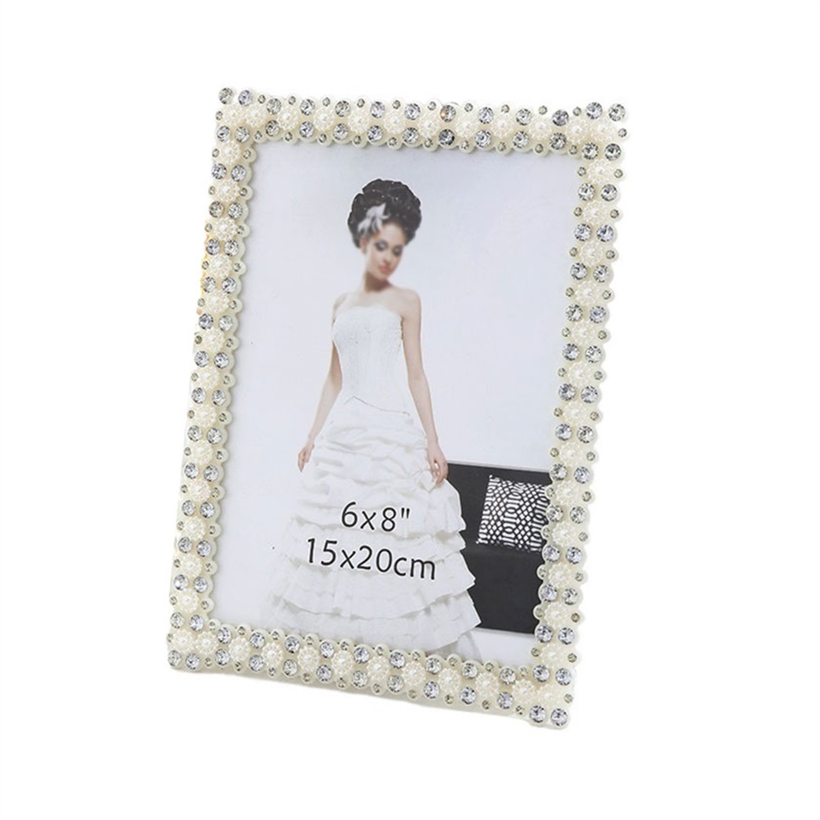 Photo Frames Creative Rectangular Frame Artificial Pearl Photo Display ...