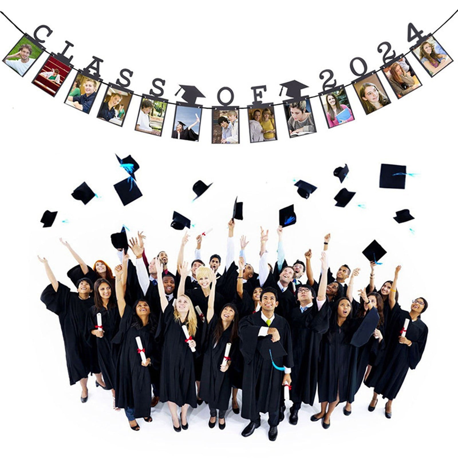 Photo Graduation Hanging 2024 Decorations Graduation Banners Congrats ...