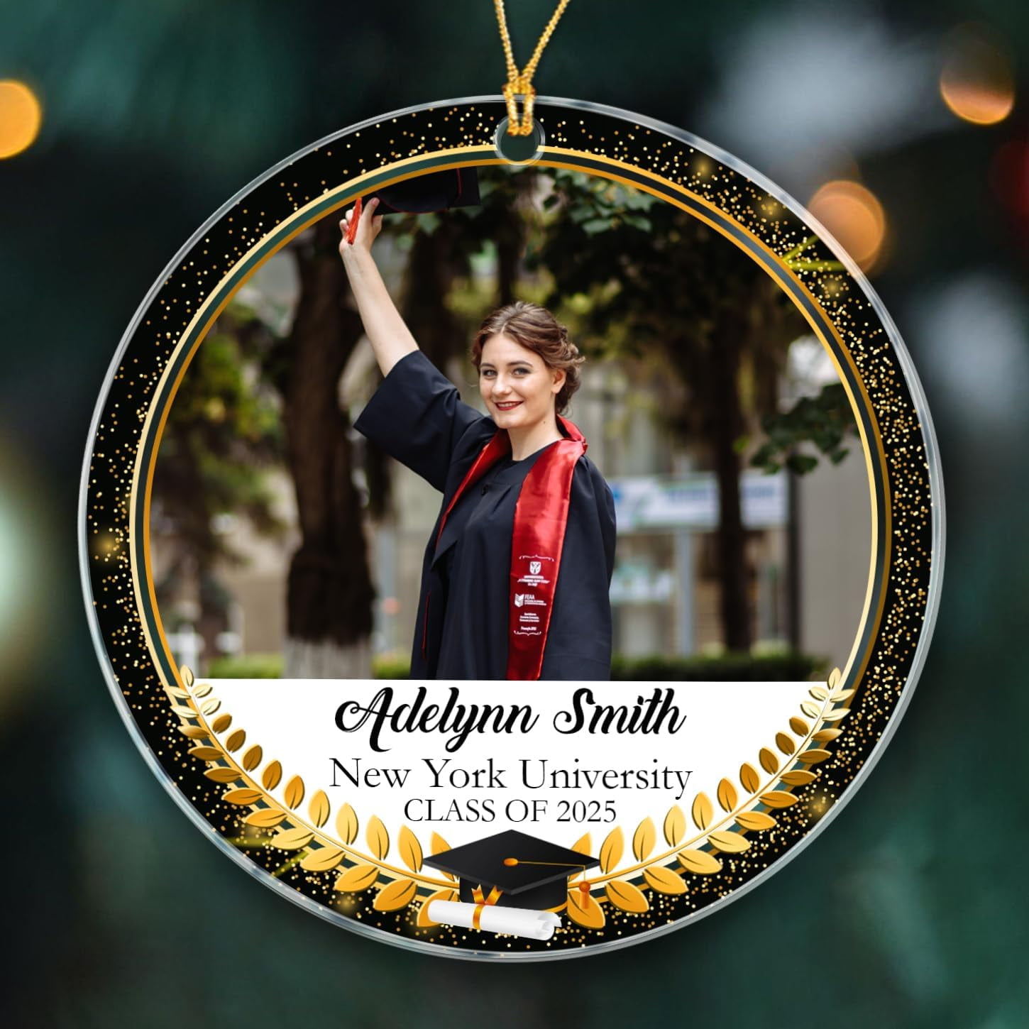 Photo Graduation Ornaments Gift for Congrats Daughter Son Friends ...
