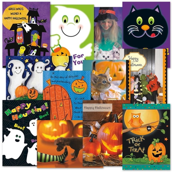 Current Halloween Multipack Greeting Cards - 12 Fun & Happy Designs ...