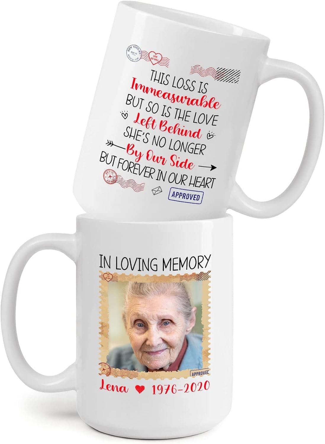 Photo In Loving Memory Mug, This Loss Is Immeasurable Mug, Photo Memorial Mug, Sympathy Photo ...