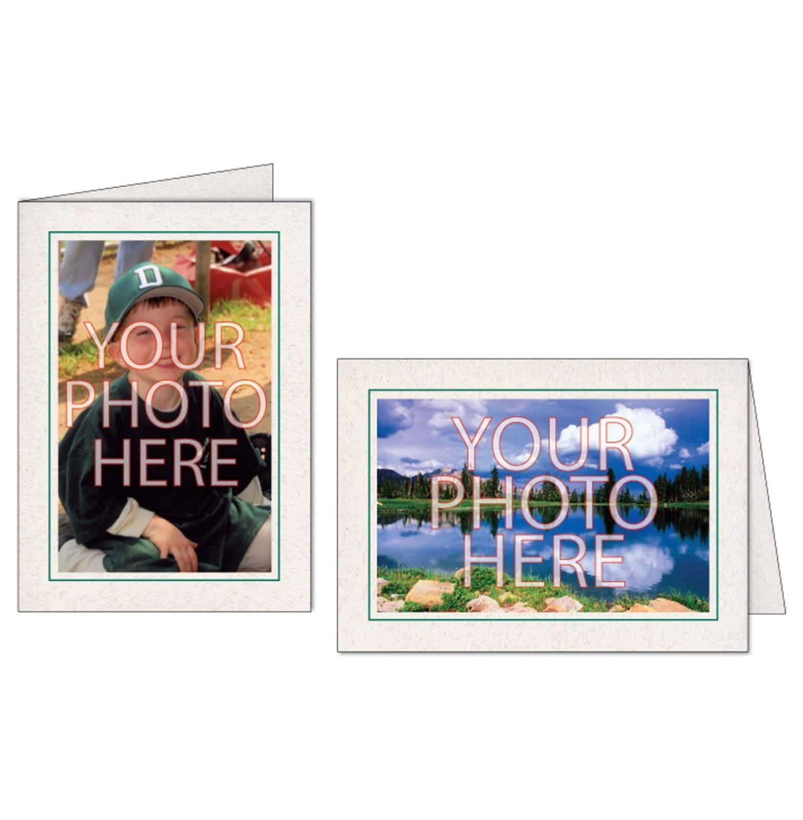 , Photo Insert Card, Natural with Single Border, Set of 10 for 4x6 ...