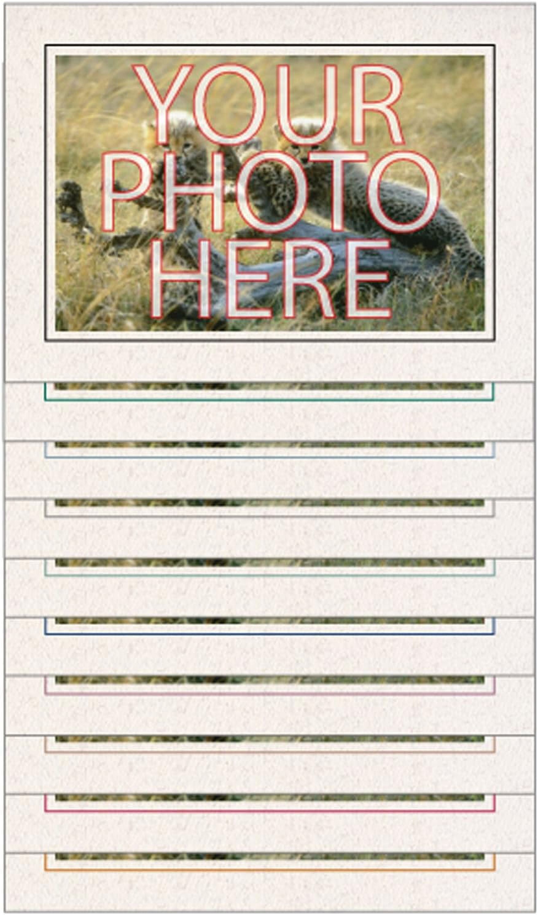 Photo Insert Card Sample Pack 10 Natural W/Single Border Cards For 4X6 ...