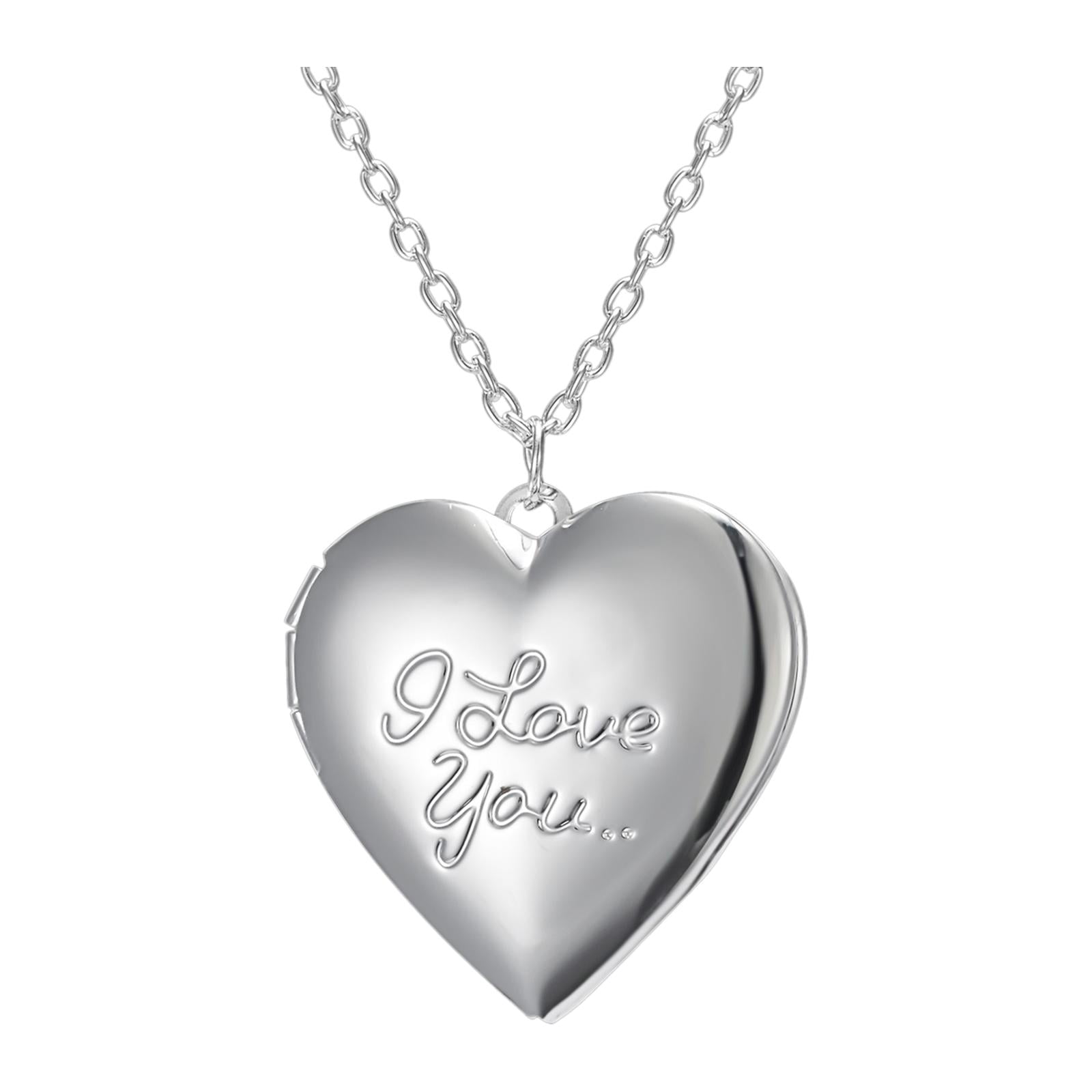 Photo Locket Necklace Picture Keepsake Lockets Decorion Letters ...