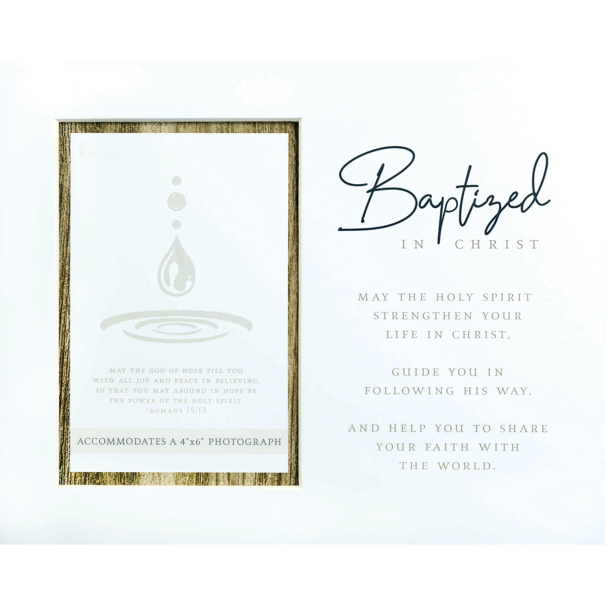 Dicksons Baptized Encouraging Message Decorative White and Brown 8 x 10 ...
