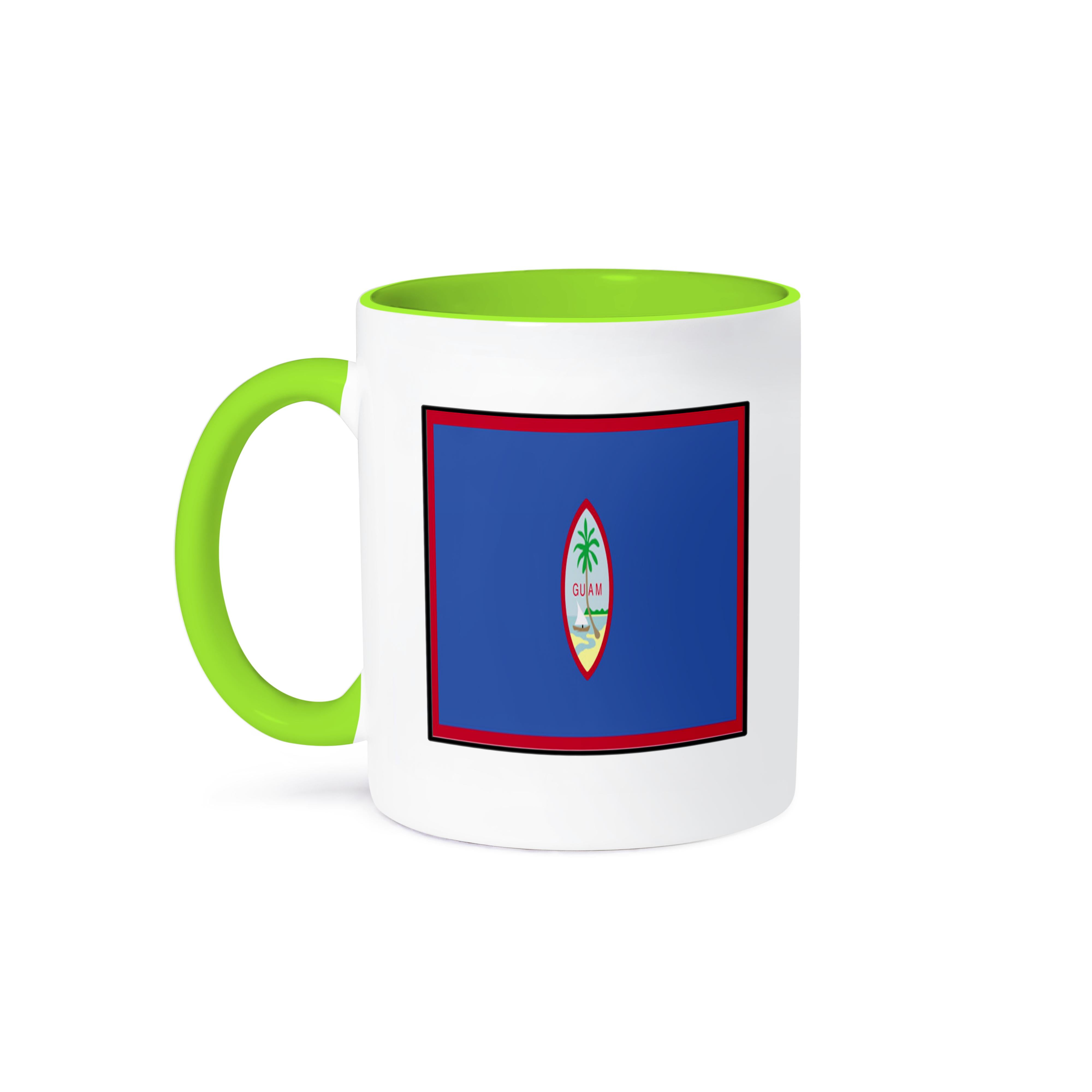 3dRose, Photo Of Guam Flag Button, 11oz Two-Tone Green Mug - Walmart.com