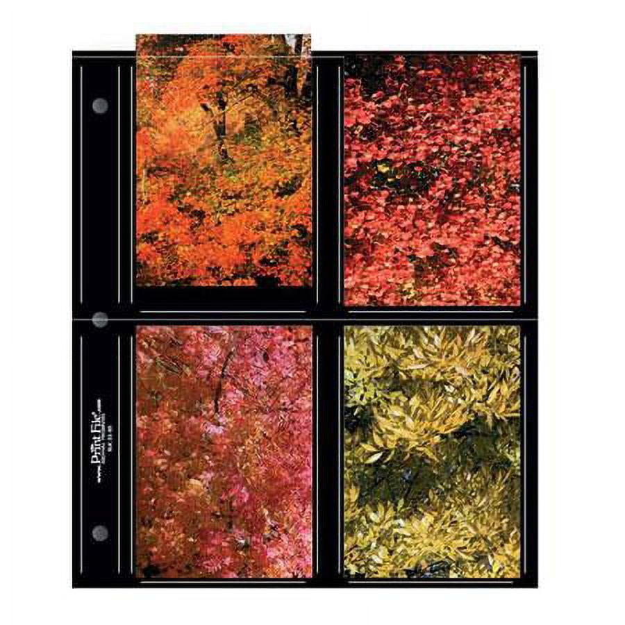 Photo Pages Holds Eight 3 1/2x5" Prints, with Black Background, Pack of ...