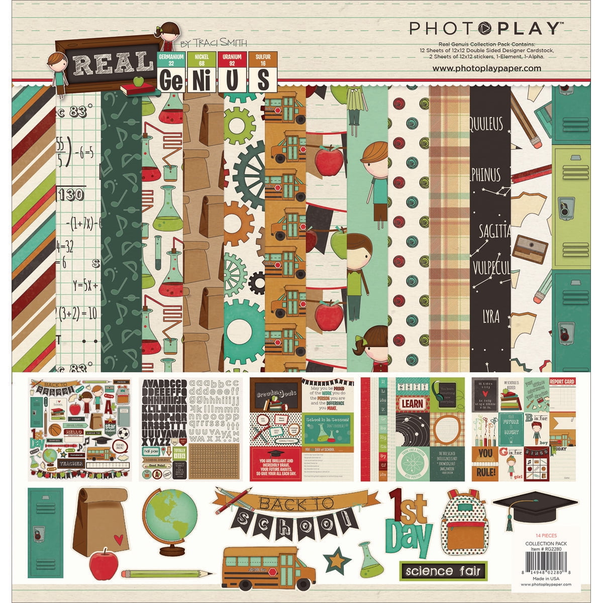 Photo Play Collection Pack 12"X12"-Real Genius, Pk 1, Photo Play Paper ...