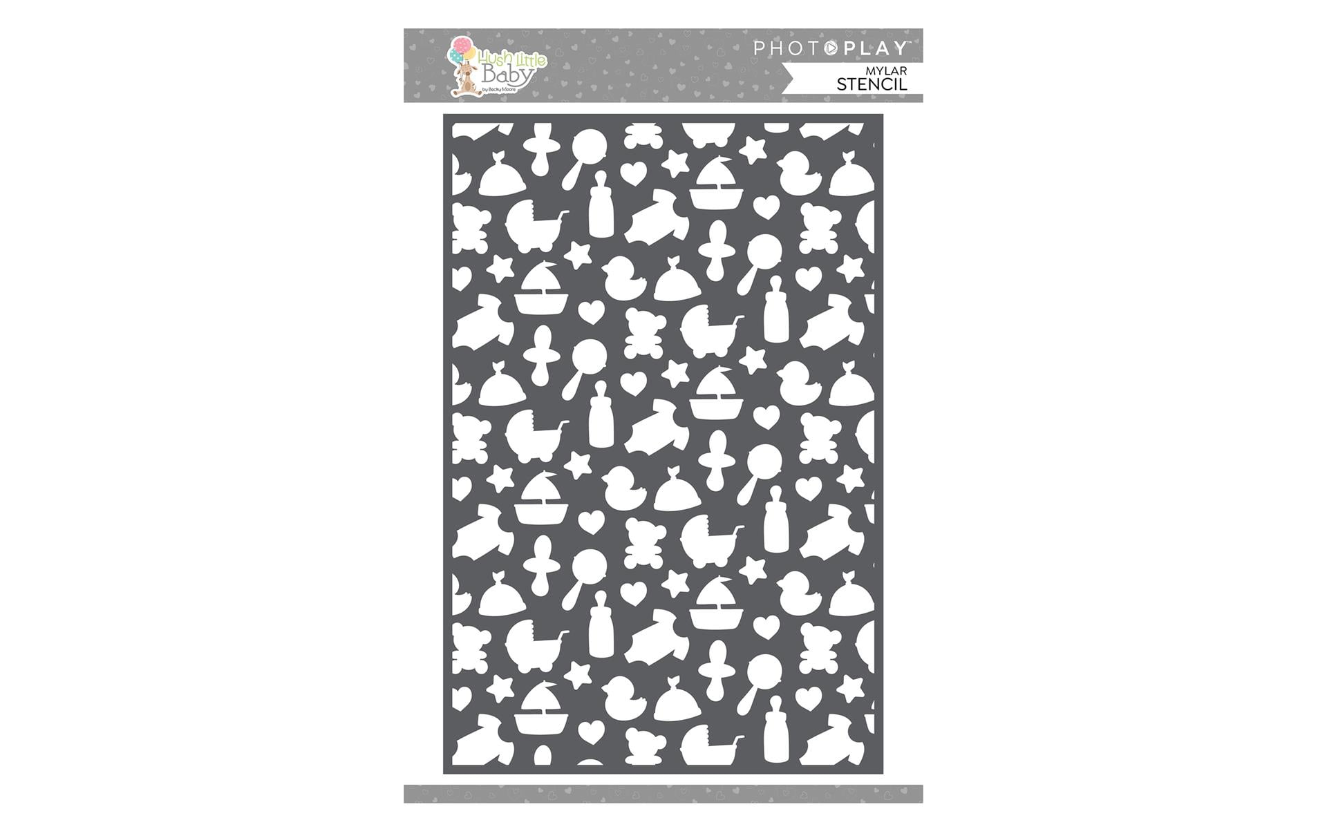 Photo Play Hush Little Baby Boy Stencil Baby Icons - Walmart.com