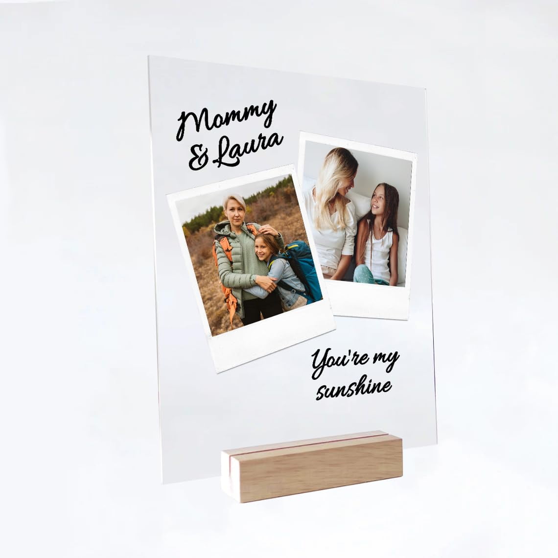 Photo Print with Wooden, , Led Light Stand - Message Photo Wedding Gift Photo Frame Gift Couples ...
