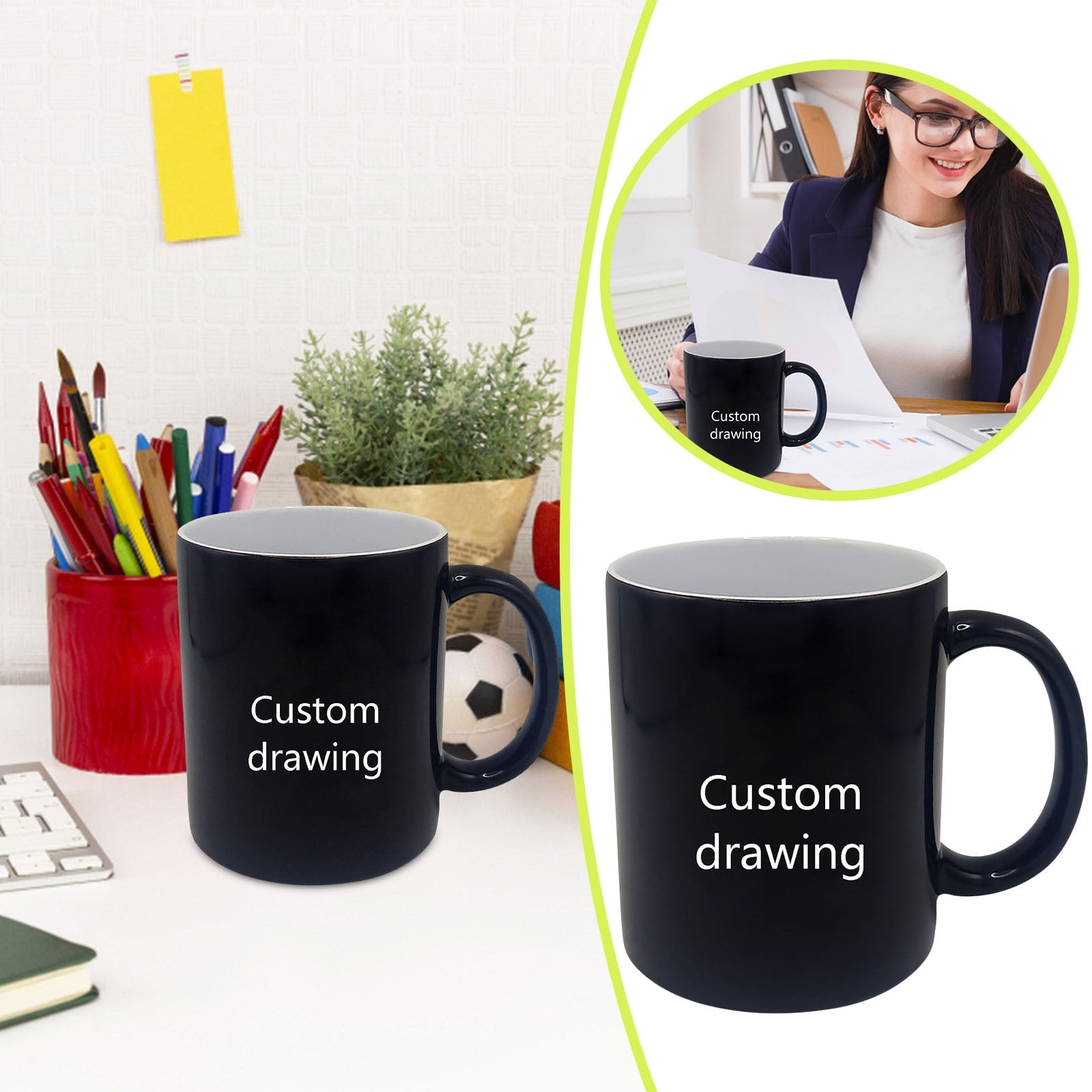 Photo Printing Color Changing Ceramic Mug Custom Logo Heat Sensitive ...